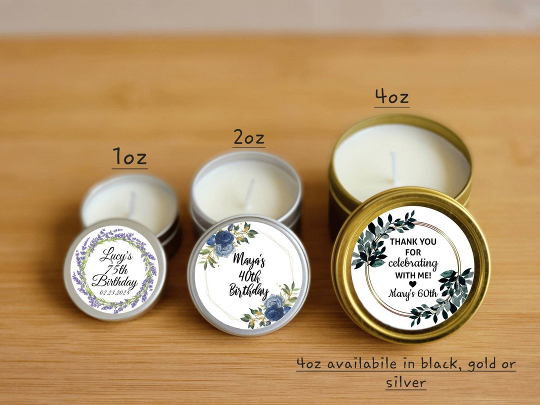 Birthday Party Candle Favors - FULLY ASSEMBLED - Natural Soy - Custom ...