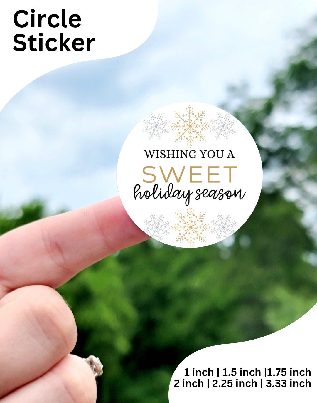 Wishing You A Sweet Holiday Season Stickers - Christmas Stickers ...
