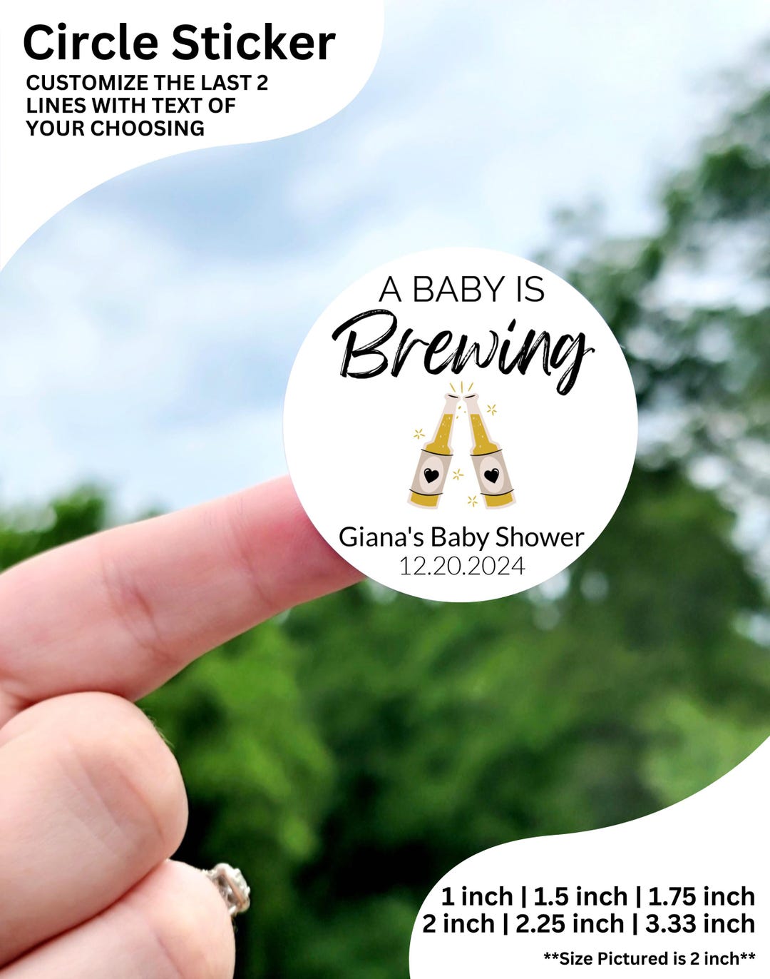 A Baby is Brewing Baby Shower Stickers - Custom Beer Theme Party Labels ...