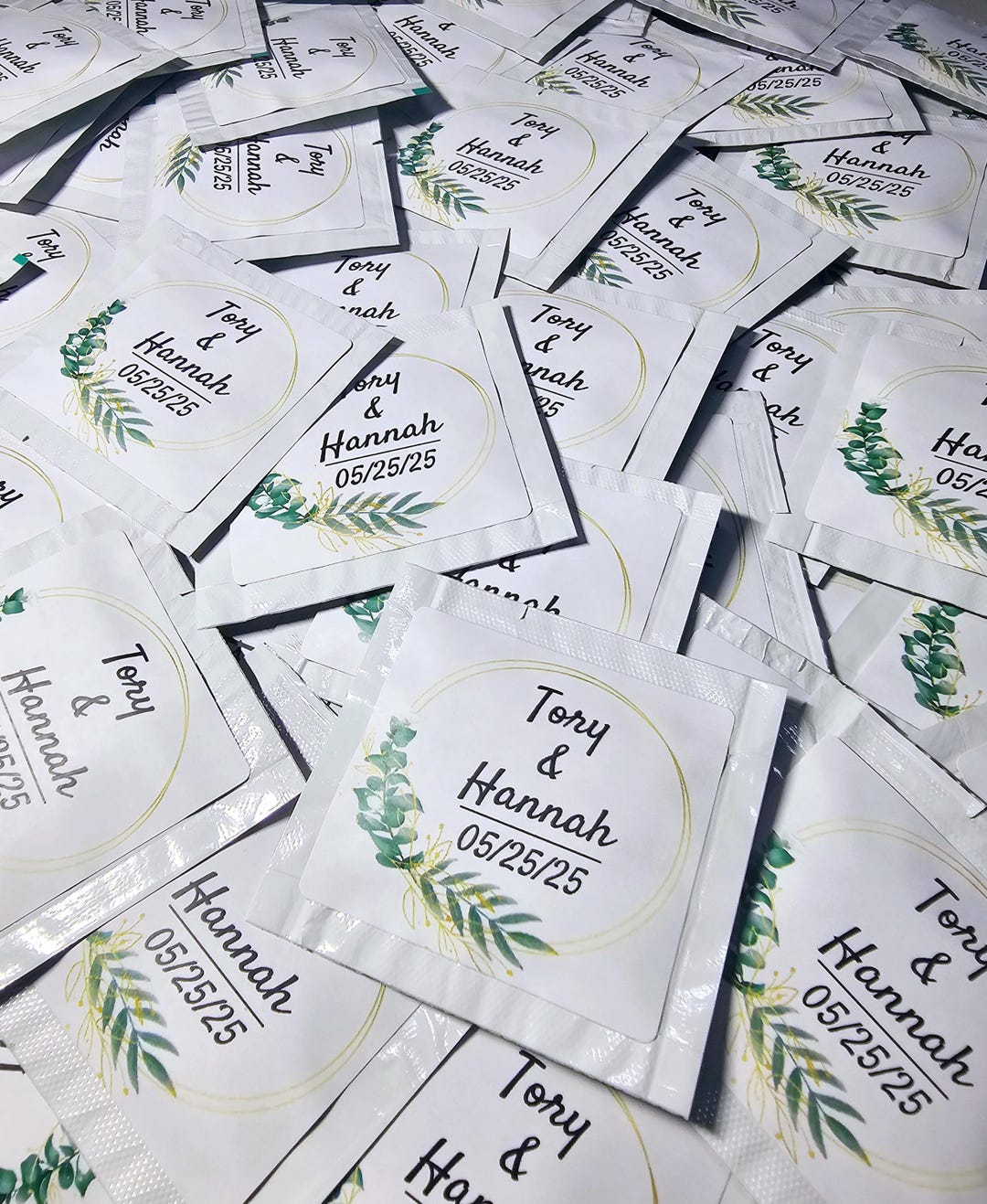 Wedding Hand Wipe Favor - Custom Labeled Wet Wipe, Wet Wipes for ...