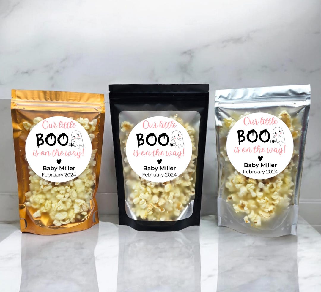 Little Boo Girl Baby Shower Snack Bag Favors, Ghost Baby Shower, Stand ...