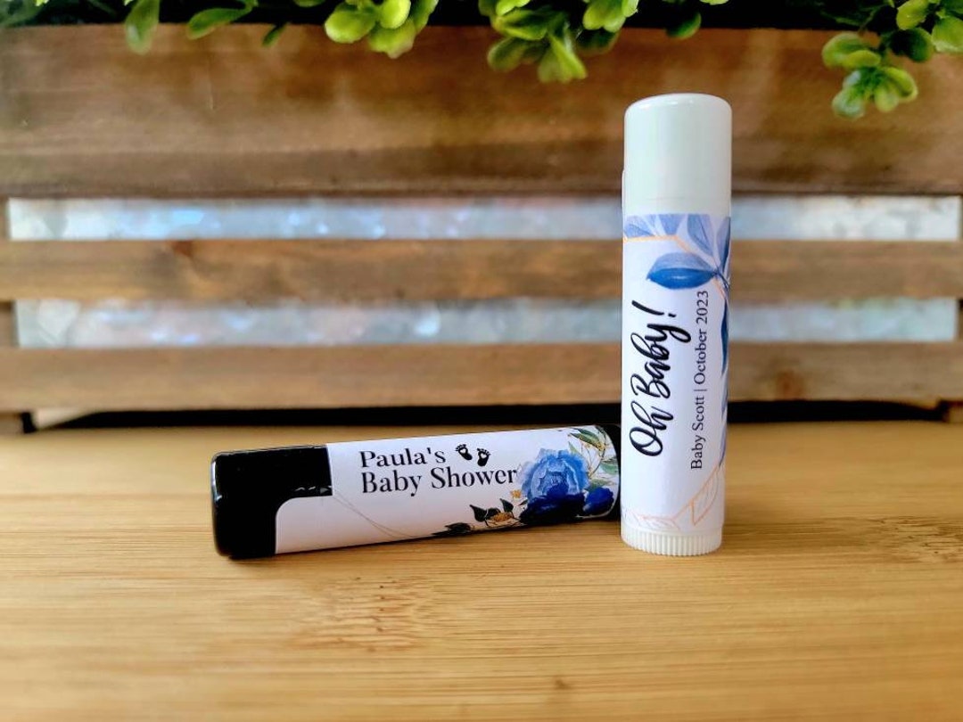 Custom Lip Balm Favors - Boy Baby Shower Chapstick W/ Custom Label ...
