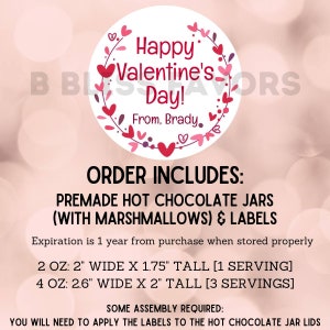 Valentine's Day Custom Hot Chocolate - Valentines Hot Cocoa, Valentines ...
