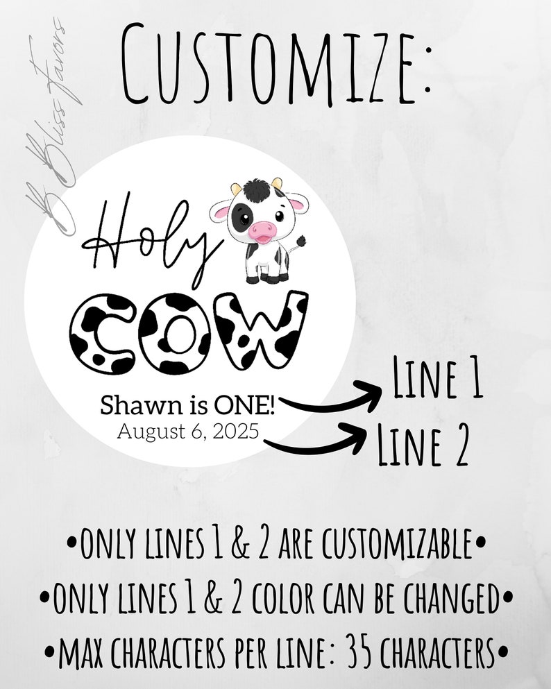 Holy Cow 1st Birthday Play Dough Favors - Gender Neutral Farm Theme ...