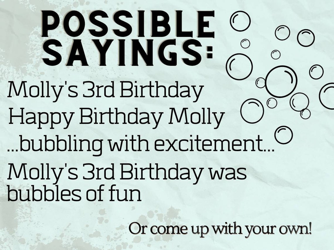 Birthday Bubble Favors Custom Labels & Filled Bubble Wand | Etsy