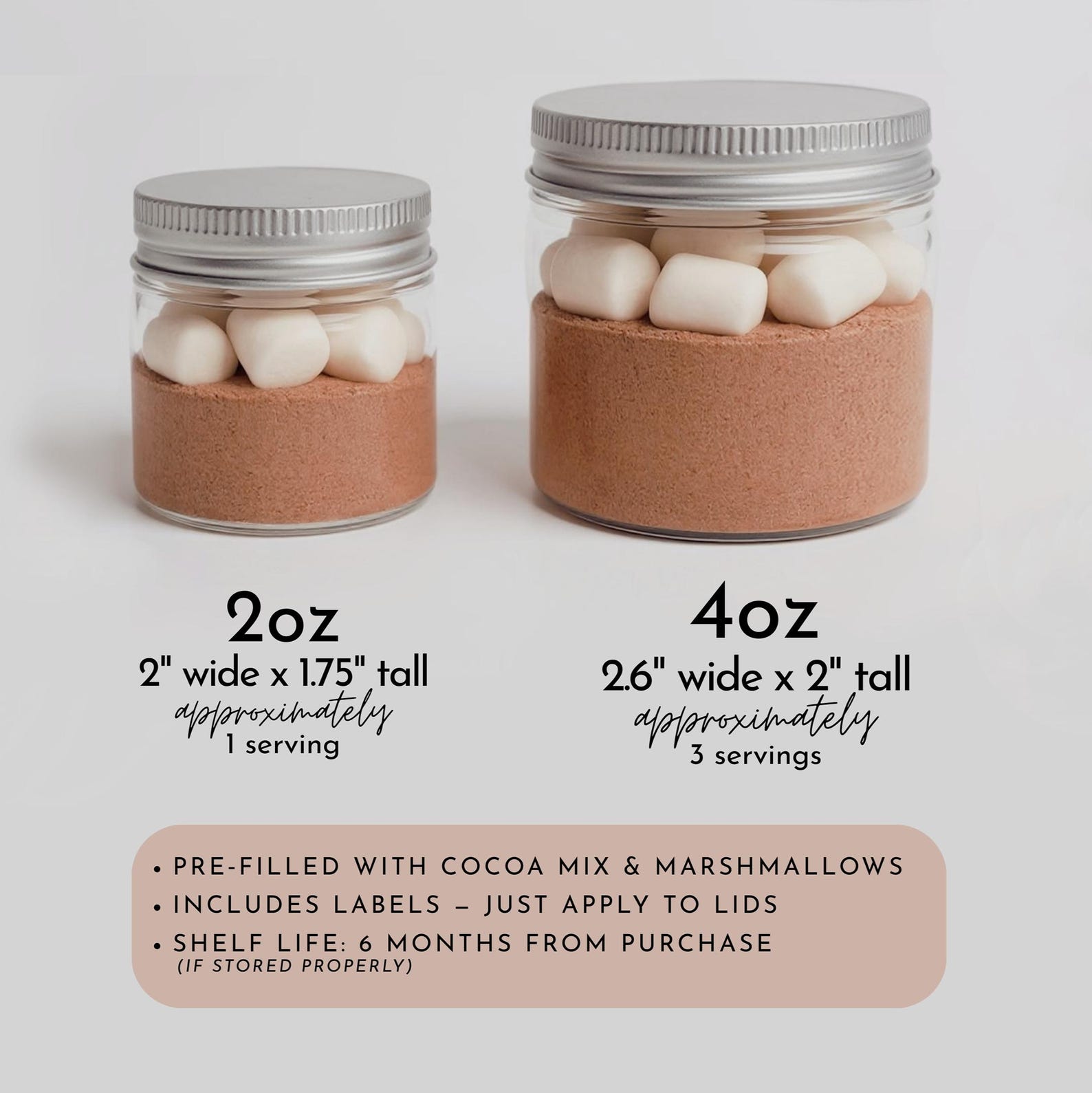 Christmas Cocoa Jar Gifts – Warm Winter Hot Chocolate Jars With Red Bow ...