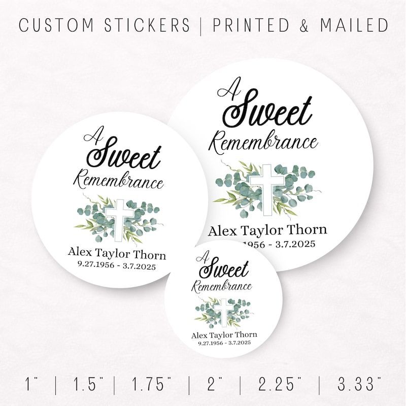 Funeral Service Stickers - Etsy
