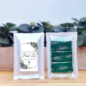 Memorial Andes Mint Chocolate Favors - Memory Mints, Personalized Mints ...