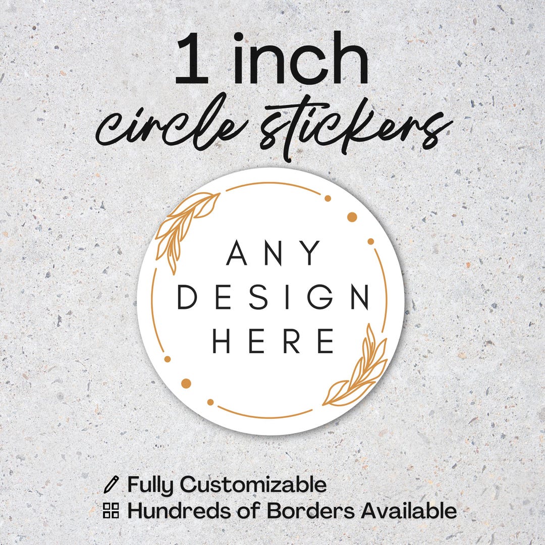 1 Inch CIRCLE Stickers – Custom Round Labels, Personalized Mini ...