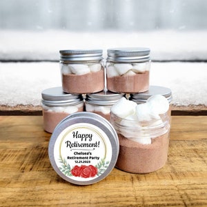 Retirement Party Hot Chocolate Jar Favors - Retirement Party Favors ...