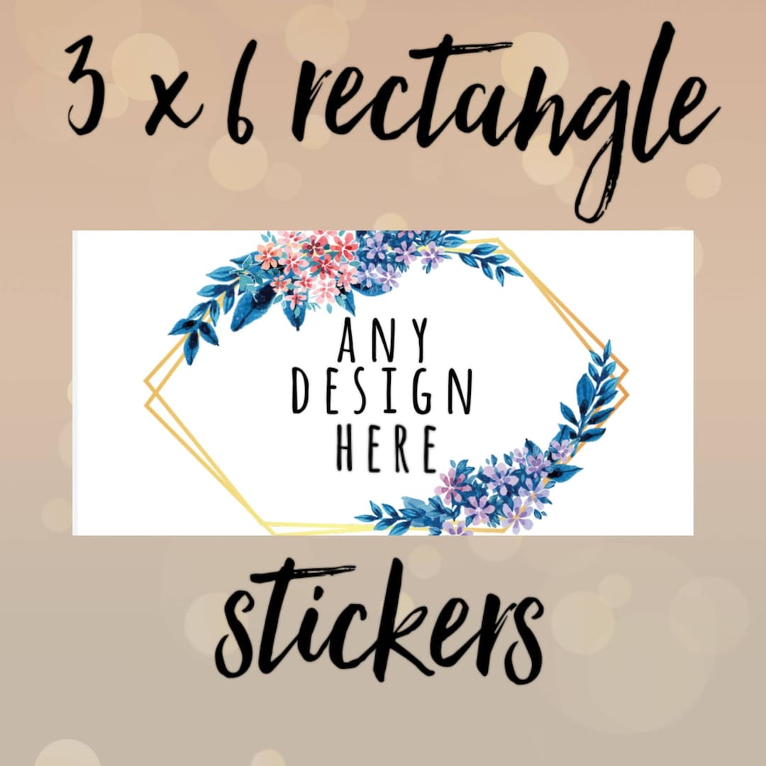 3x6 Inch RECTANGLE Stickers - Custom Labels, Custom Stickers, Logo ...
