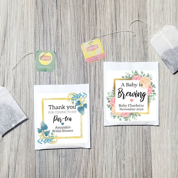 Personalised Tea Bag Label - Etsy