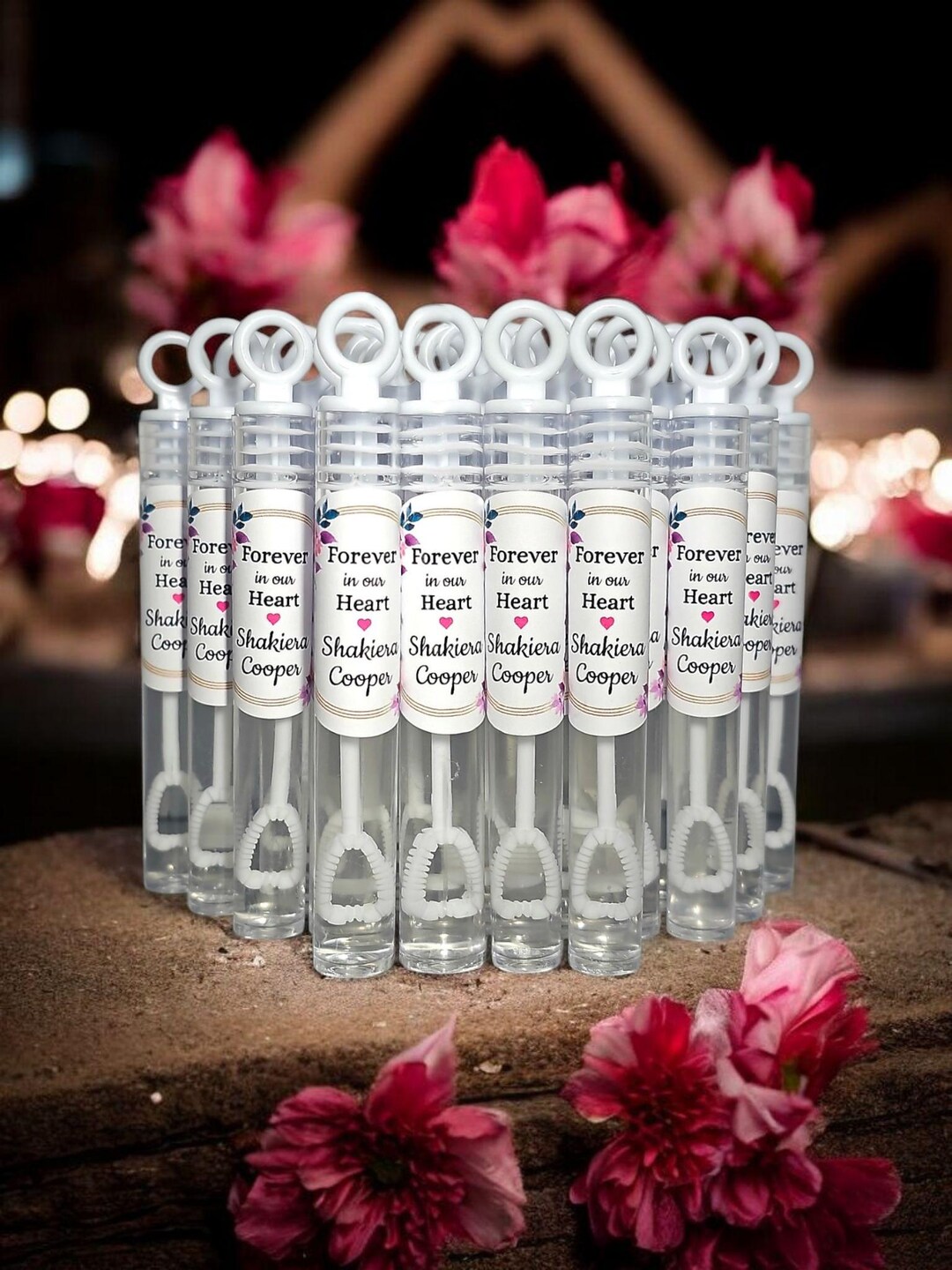 Memorial Bubble Wands, Blow Bubbles to Heaven, Memorial Gift, Farewell Tribute, in Loving Memory ...