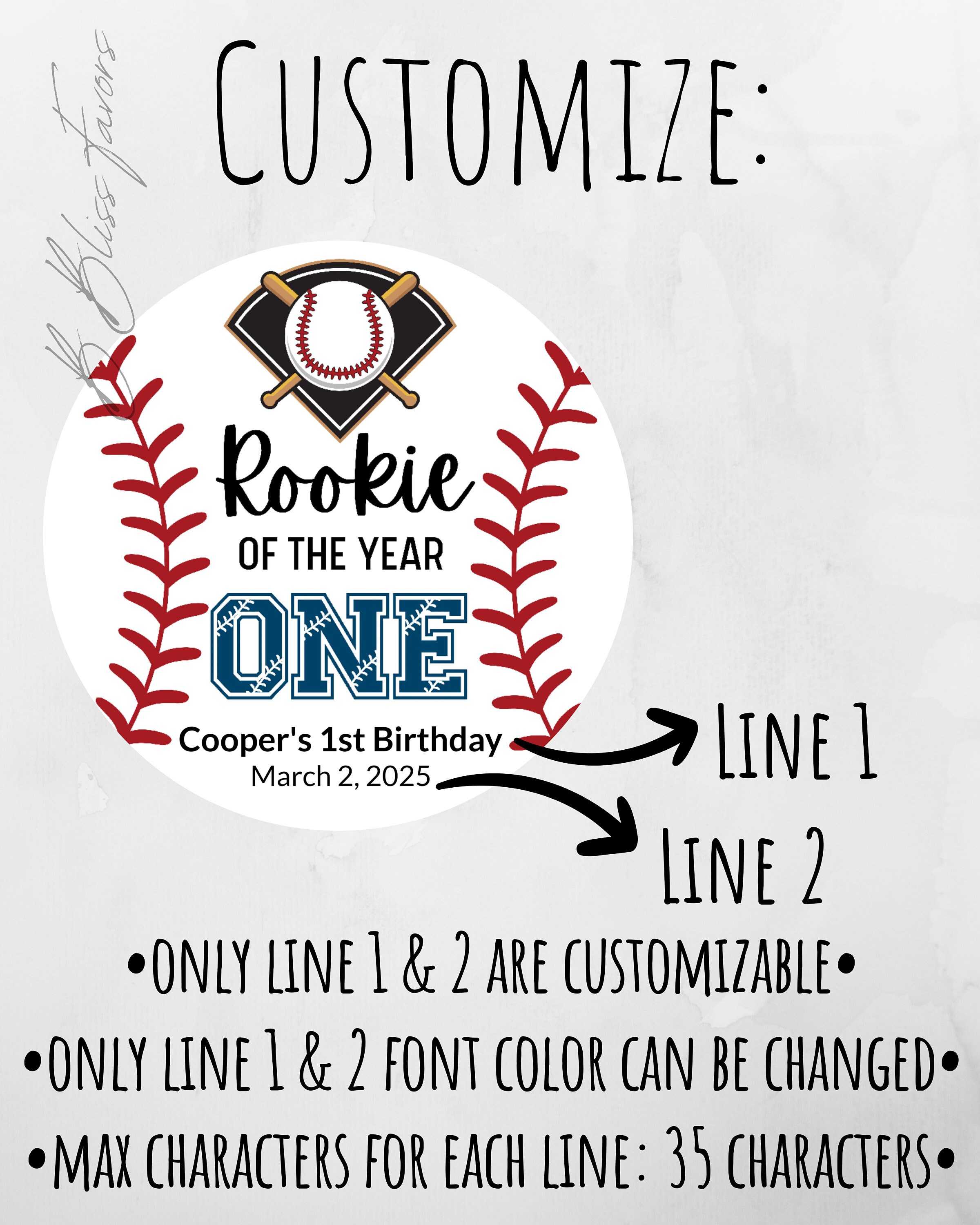 Rookie of the Year 1st Birthday Lip Balm Favors -PRE-ASSEMBLED- Vanilla ...