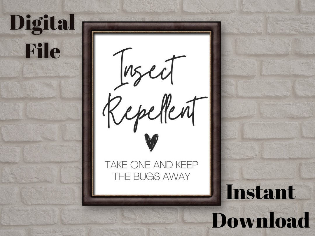 Insect Repellent Printable - Bug Spray Sign - Wedding Bug Spray Sign ...