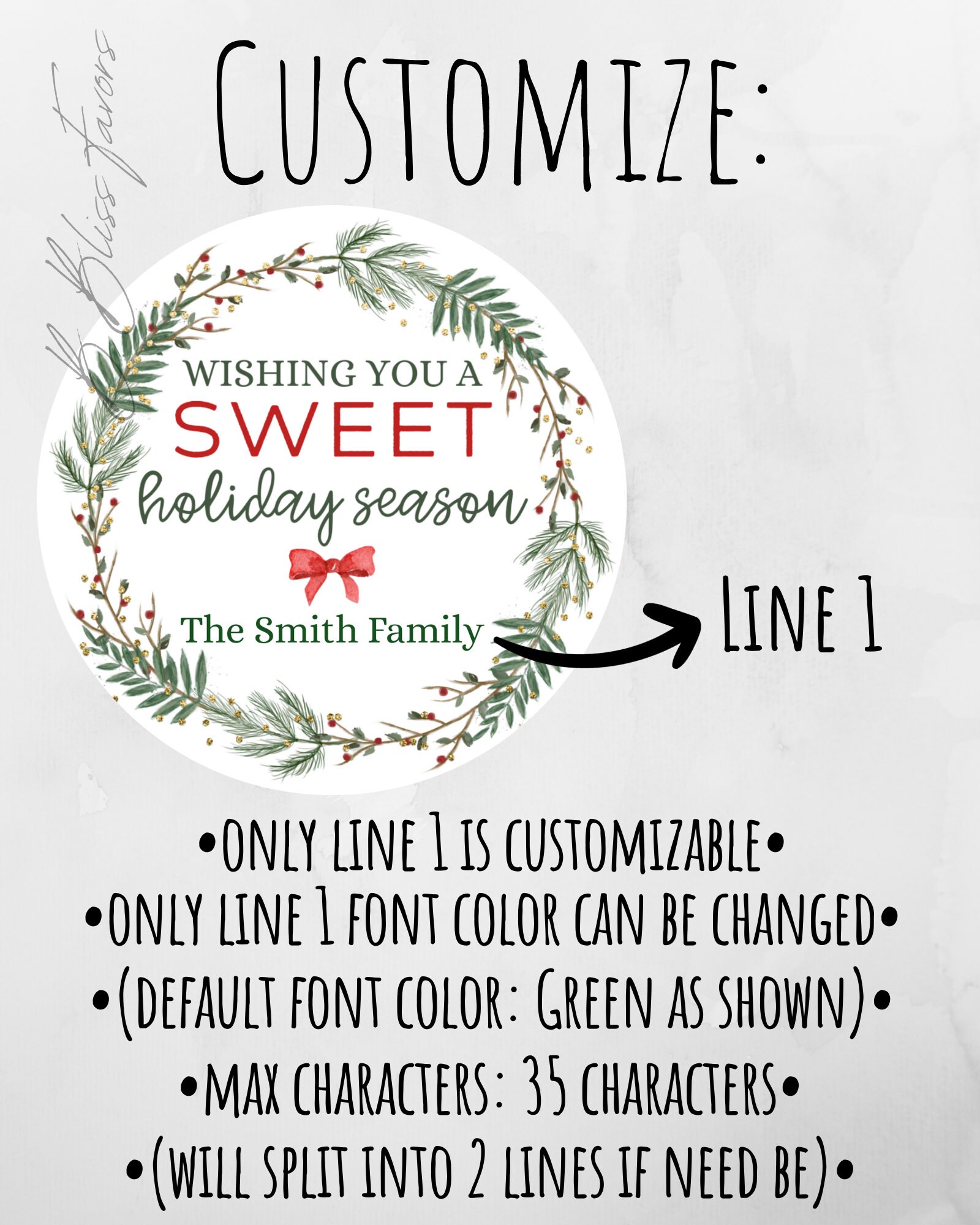 Wishing You A Sweet Holiday Season Stickers - Custom Christmas Stickers ...