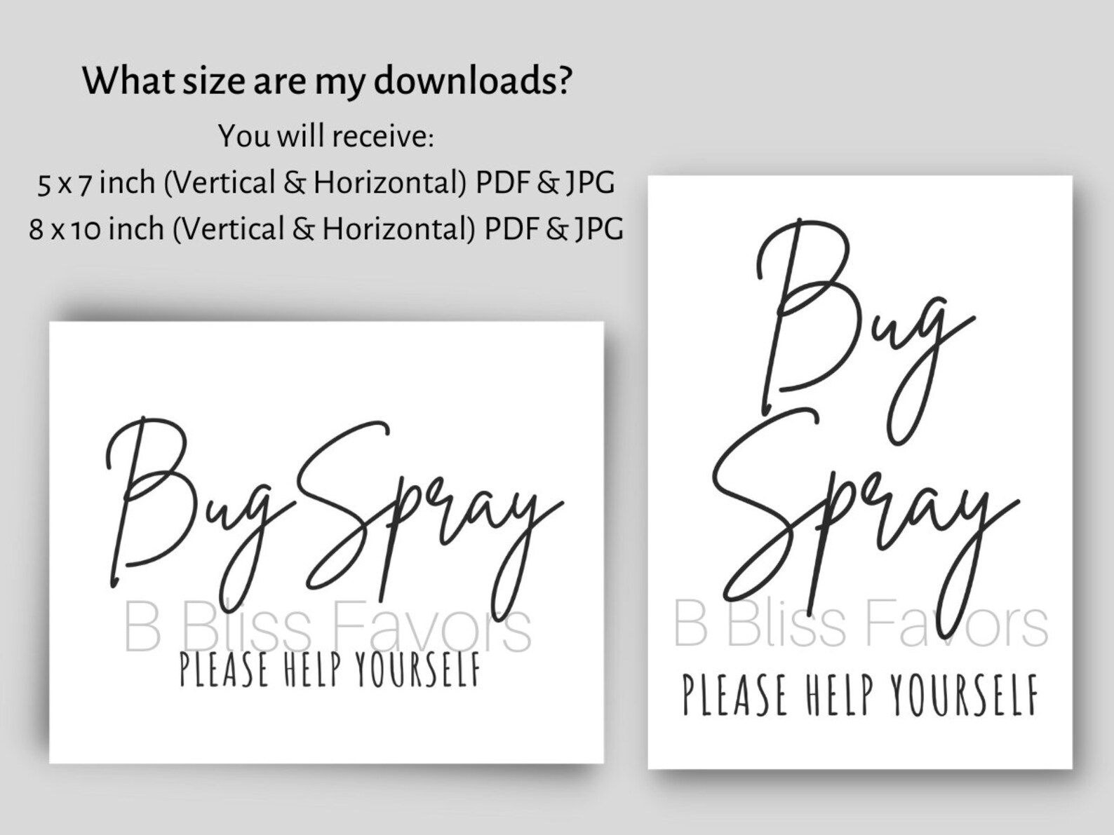 Bug Spray Printable Bug Spray Sign Wedding Bug Spray Sign - Etsy