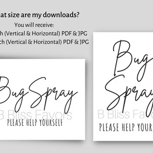 Bug Spray Printable - Bug Spray Sign - Wedding Bug Spray Sign - Wedding ...