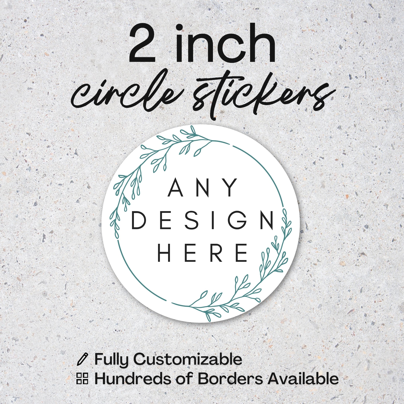 2 Inch CIRCLE Stickers – Custom Round Labels, Personalized Stickers ...