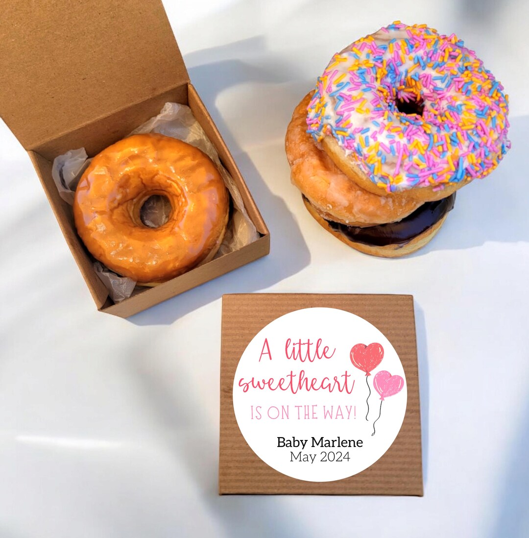 Little Sweetheart Baby Shower Donut Box - Thank You Gift Bulk Donut ...