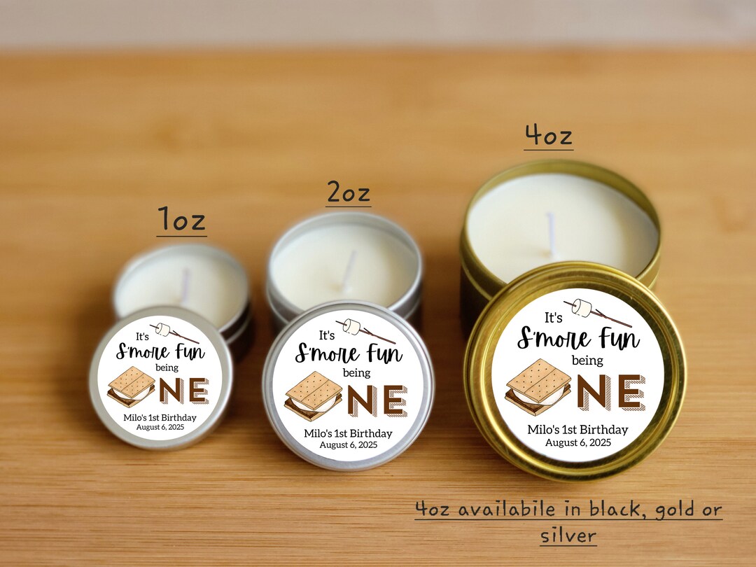 Smore Fun Being One 1st Birthday Candle Favors - FULLY ASSEMBLED ...