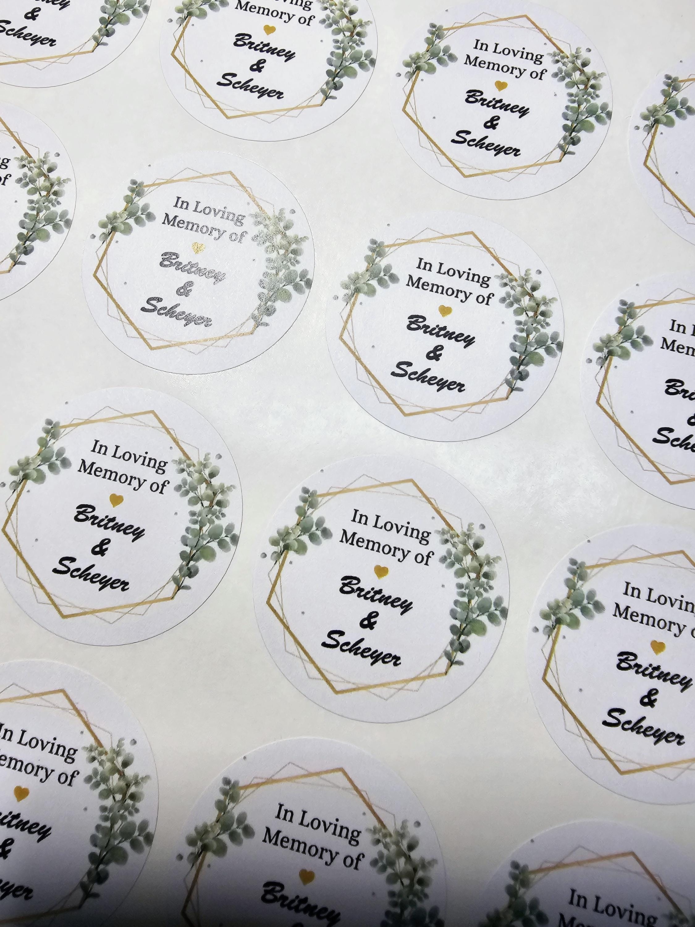 Memorial Stickers, Custom Labels for Celebration of Life, Funeral ...