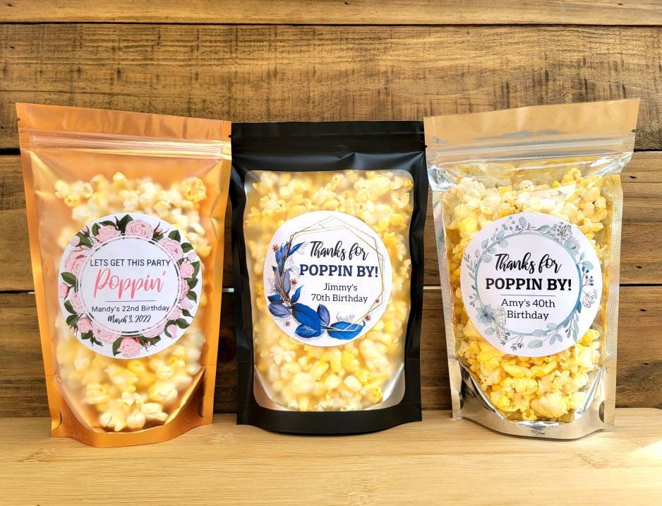 Snack Favors W/ Custom Label Adult Birthday Party Favors - Etsy