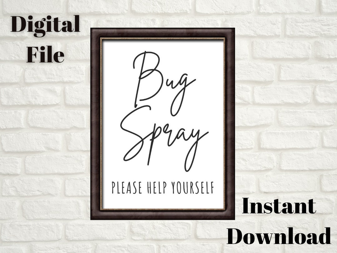 Bug Spray Printable - Bug Spray Sign - Wedding Bug Spray Sign - Wedding ...