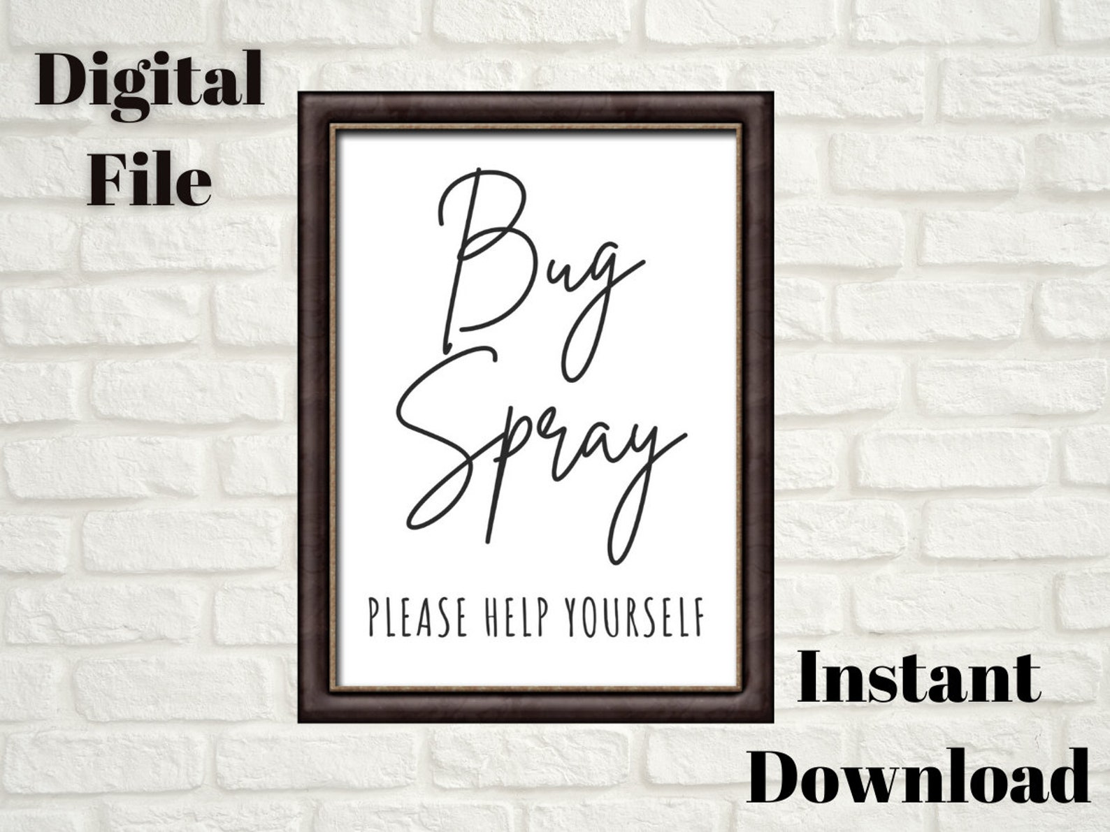 Bug Spray Printable Bug Spray Sign Wedding Bug Spray Sign - Etsy