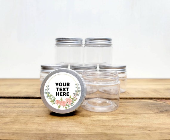 Mini Jar Favors Custom Jar Labels Empty Jars With Lid DIY - Etsy