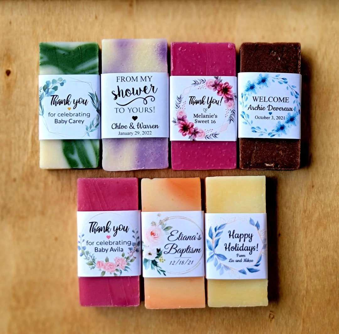 Set of 10 Custom Soap Favors - Soap With Label, Guest Soap Bar, Wedding ...