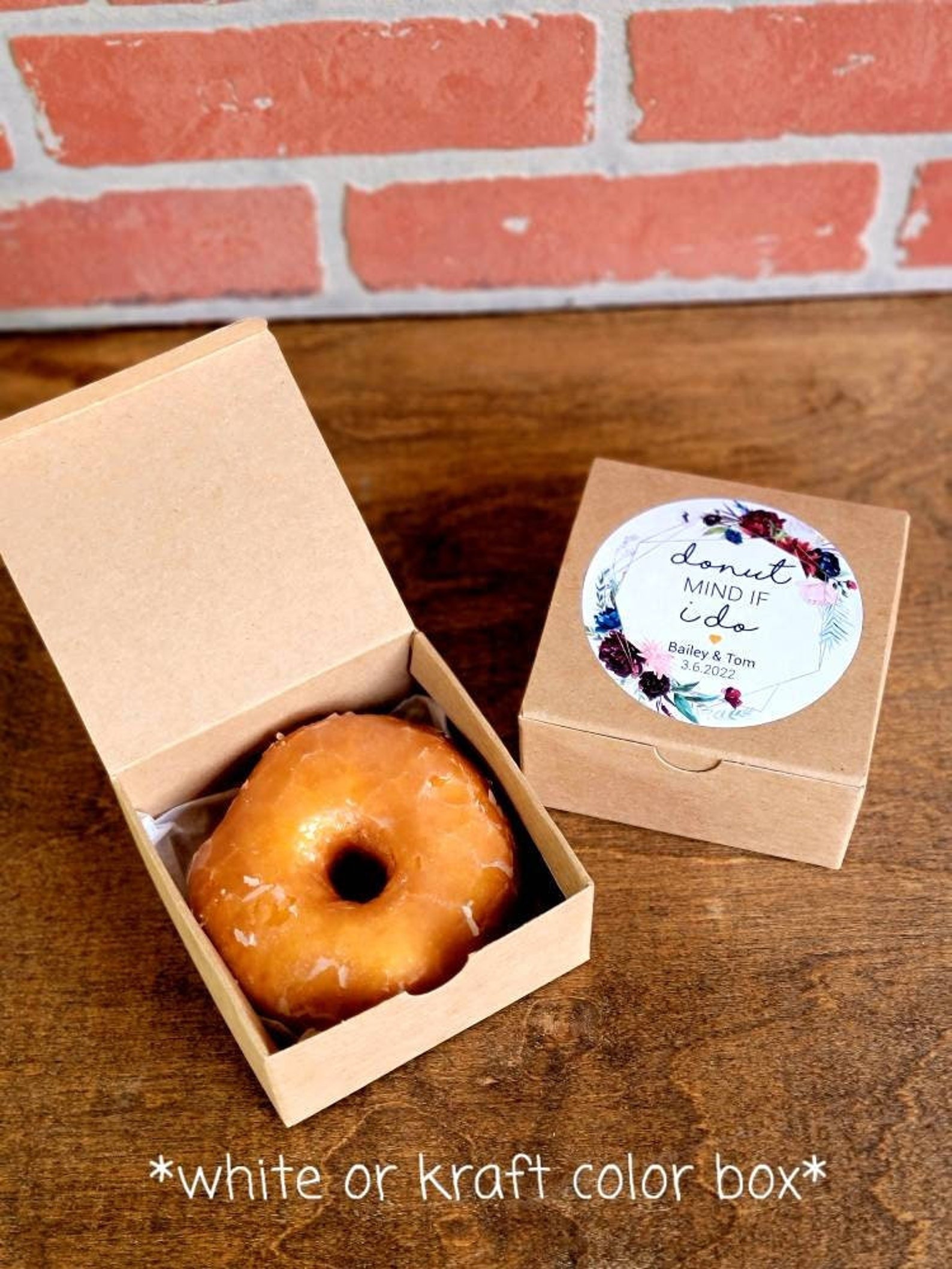 Custom Donut Box Donut Favors Wedding Donuts Edible - Etsy