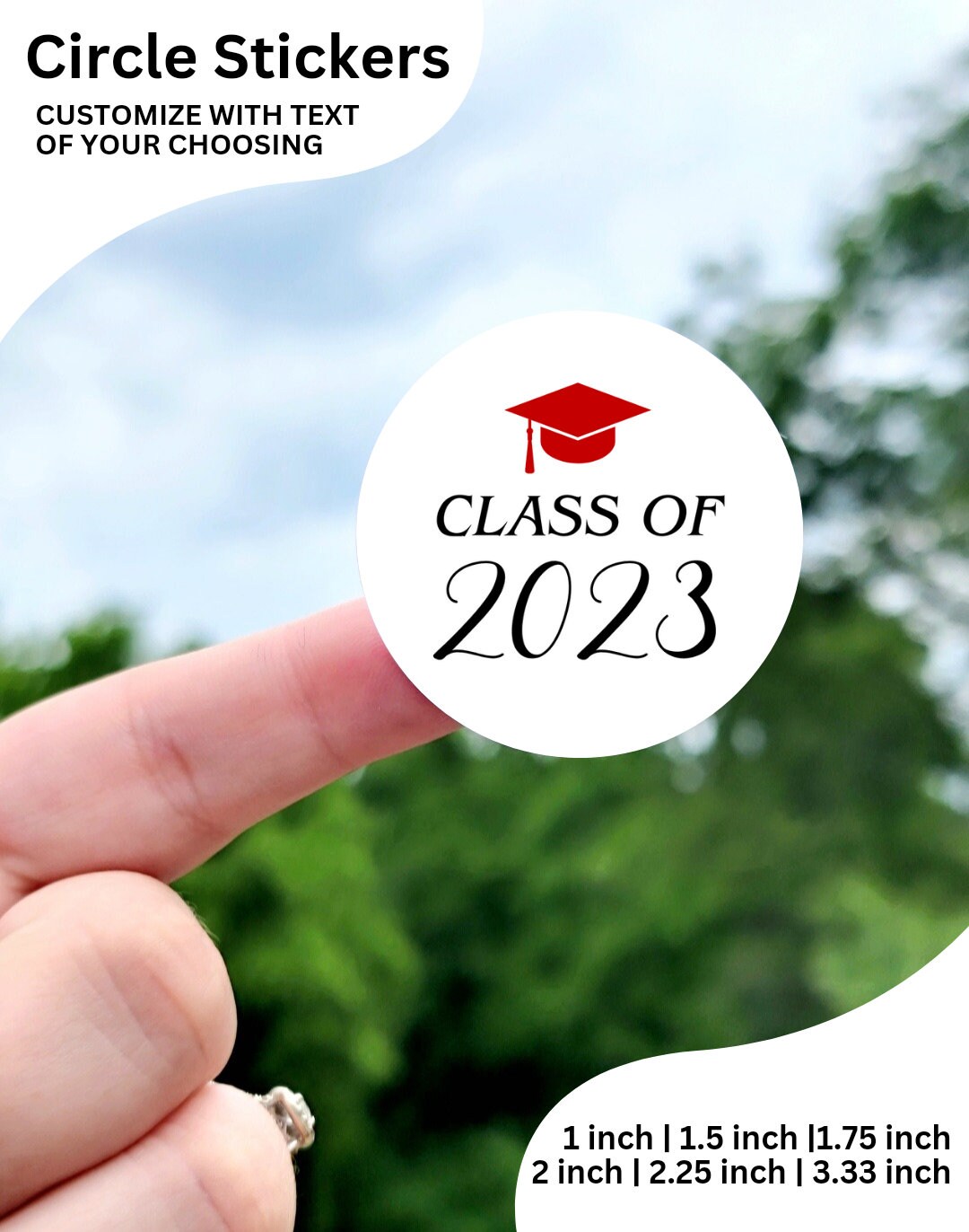 Class of 2043 Stickers Custom Grad Party Labels, Graduation Stickers ...