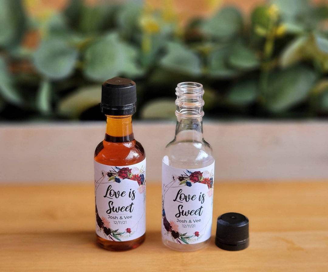 Syrup Bottles With Labels - Maple Syrup Bottles, Syrup Favors, UNFILLED ...