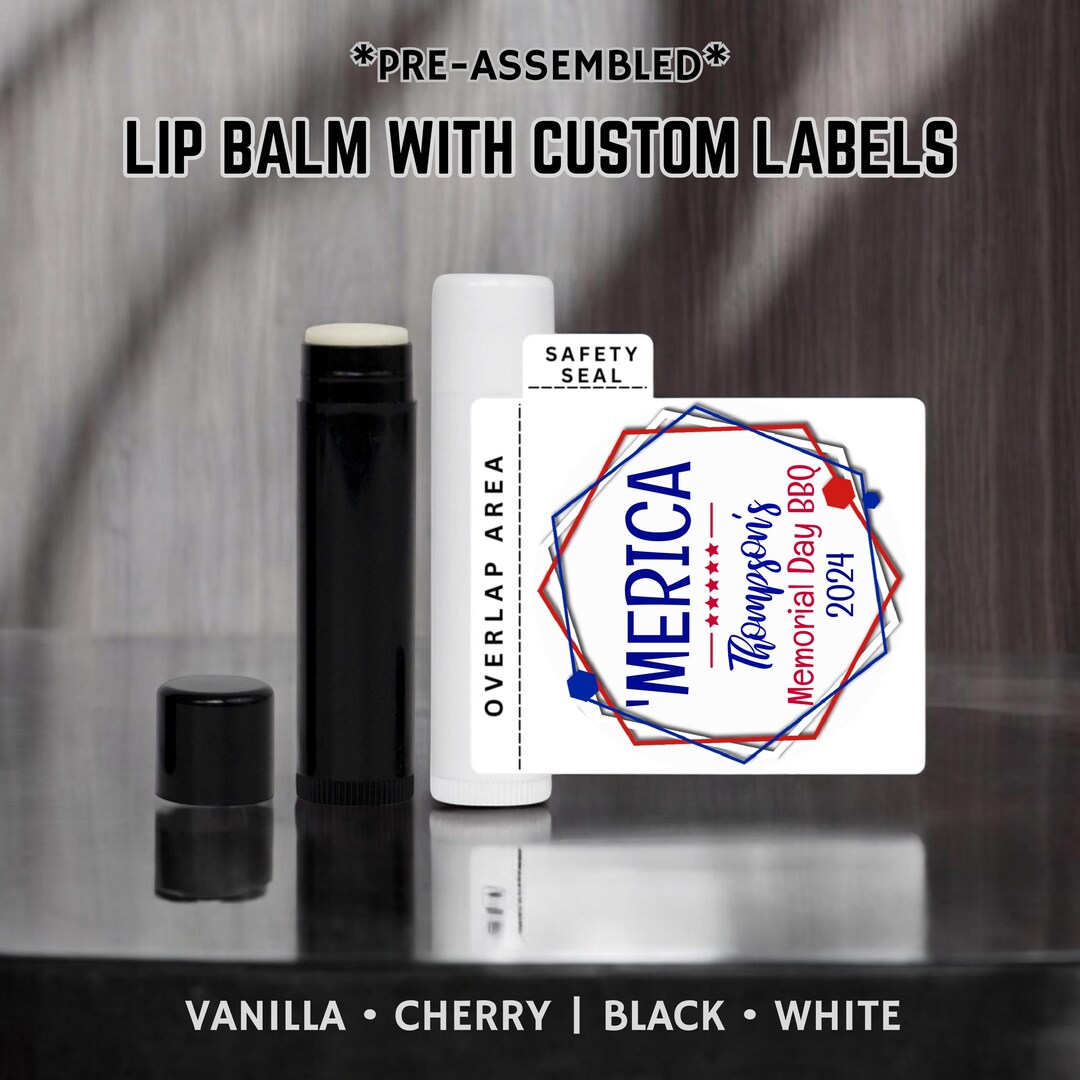 Memorial Day Lip Balm Favors - FULLY ASSEMBLED - Annual Bbq Favors ...