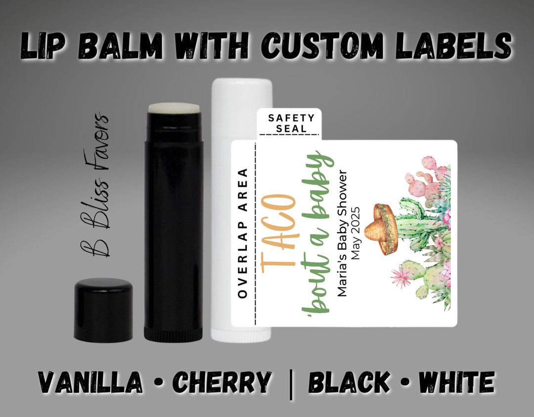 Taco 'bout a Baby Shower Lip Balm Favors - PRE-ASSEMBLED - Vanilla or ...