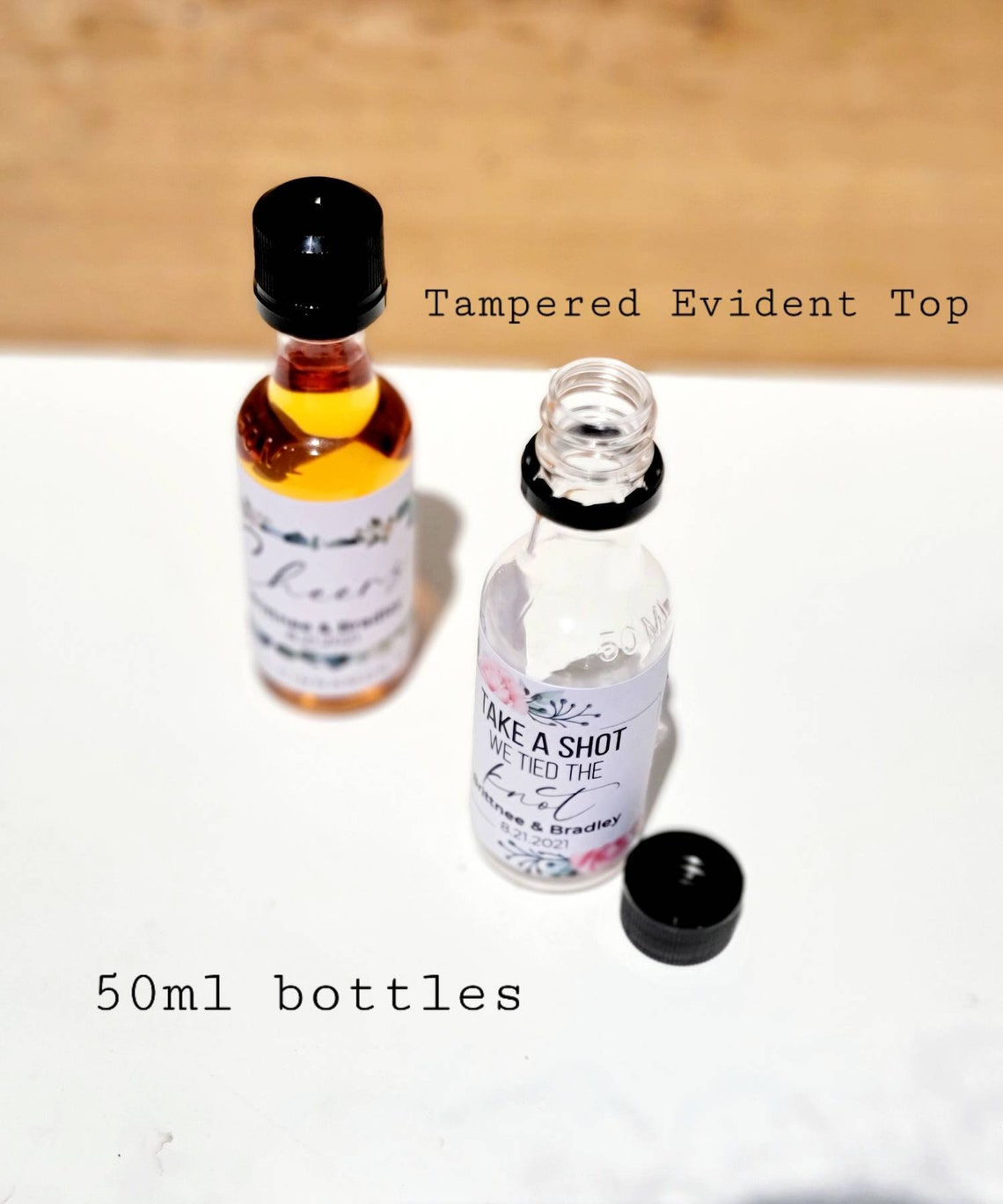 Shot Bottle with Labels Alcohol Bottles Liquor Bottle | Etsy