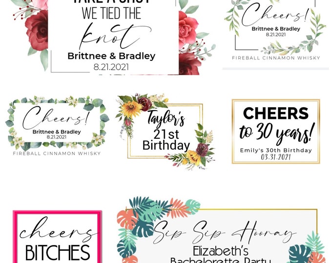 DIGITAL Custom Stickers Circle Rectangle Baby Shower, Wedding, Birthday ...