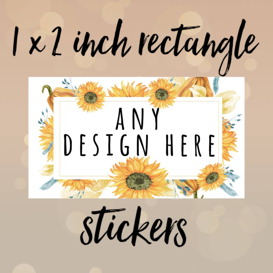 1 X 2 Inch RECTANGLE Stickers - Custom Labels, Custom Stickers, Logo ...