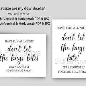 Bug Spray Printable - Bug Spray Sign - Wedding Bug Spray Sign - Wedding ...