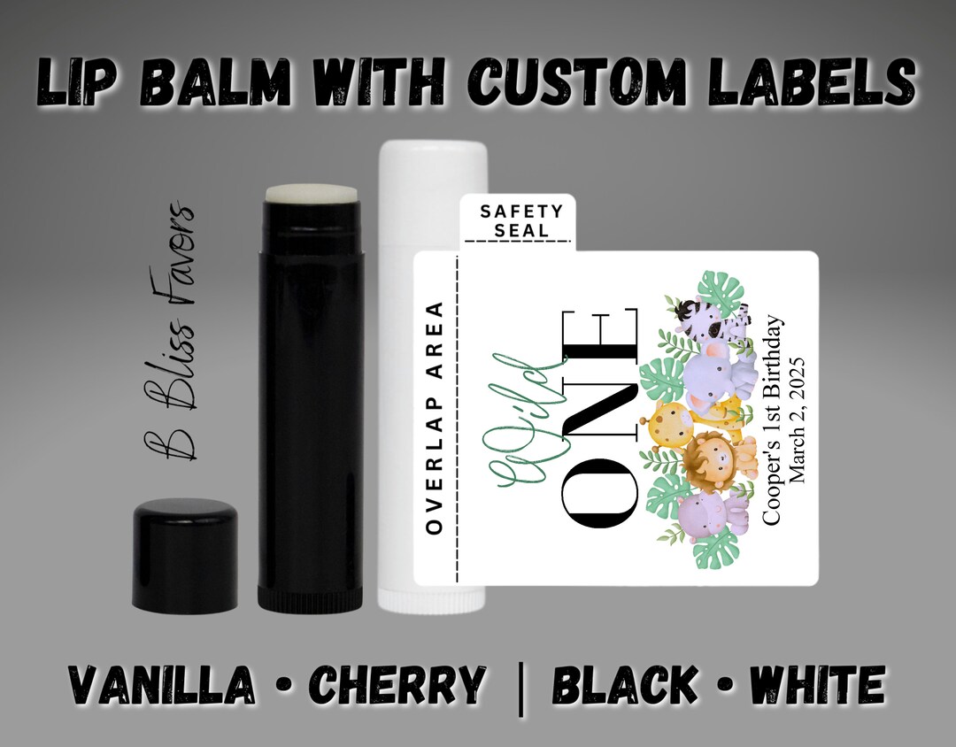 Wild One 1st Birthday Lip Balm Favors - PRE-ASSEMBLED - Vanilla or ...