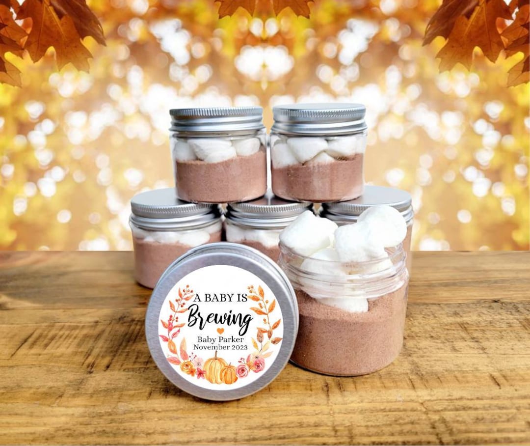 Hot Chocolate Jar Favors - Baby Shower Favors, Fall Favors, Unique ...