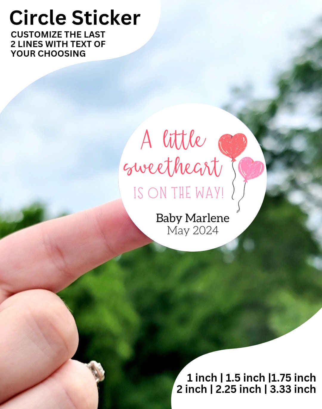A Little Sweetheart Stickers - Custom Winter Baby Shower Stickers ...