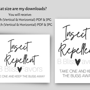 Insect Repellent Printable - Bug Spray Sign - Wedding Bug Spray Sign ...