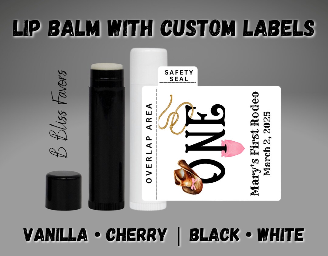 Girl First Rodeo 1st Birthday Lip Balm Favors - PRE-ASSEMBLED - Vanilla ...