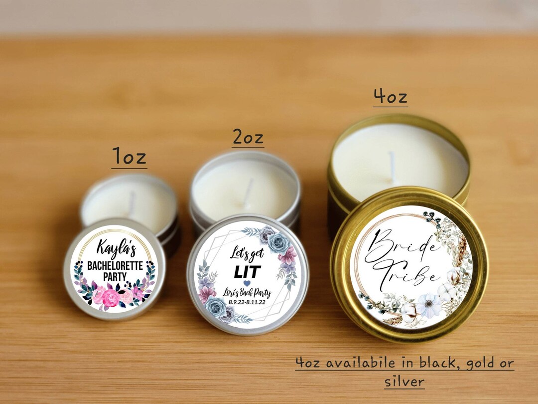 Bachelorette Party Candle Favors - FULLY ASSEMBLED - Natural Soy ...