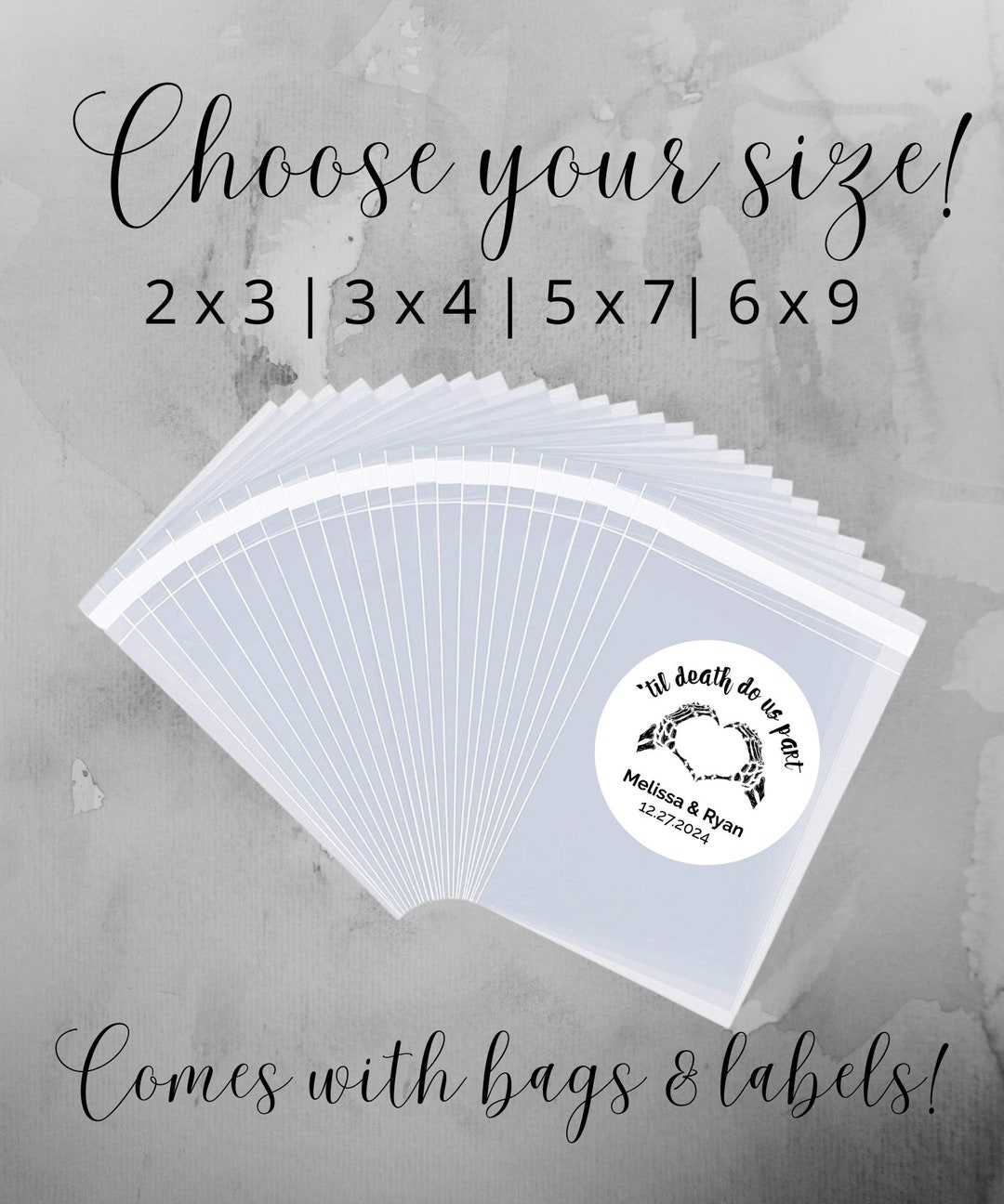 Til Death Do Us Part Treat Bags - Bags & Labels - Self Seal - Custom ...
