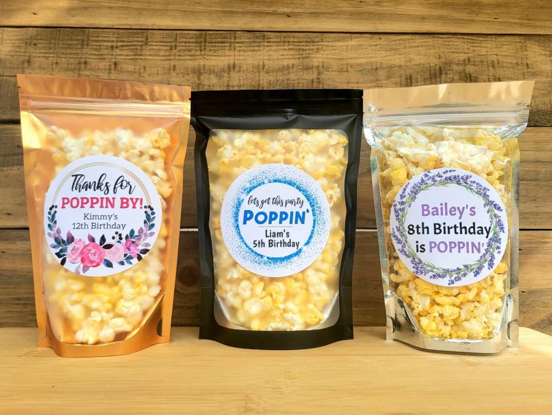 Snack Favors W/ Custom Label, Children Birthday Party Favors, Stand up ...
