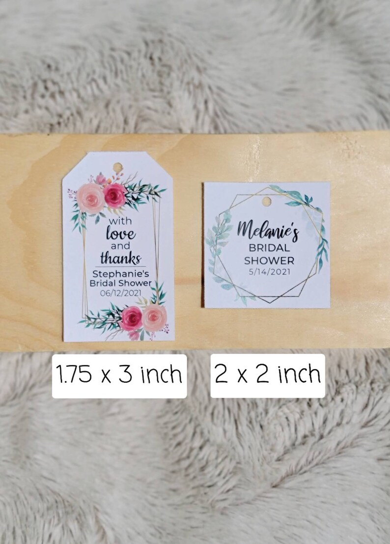 Custom Favor Tags - Personalized Tags for Favors, Logo Tags, Printed ...