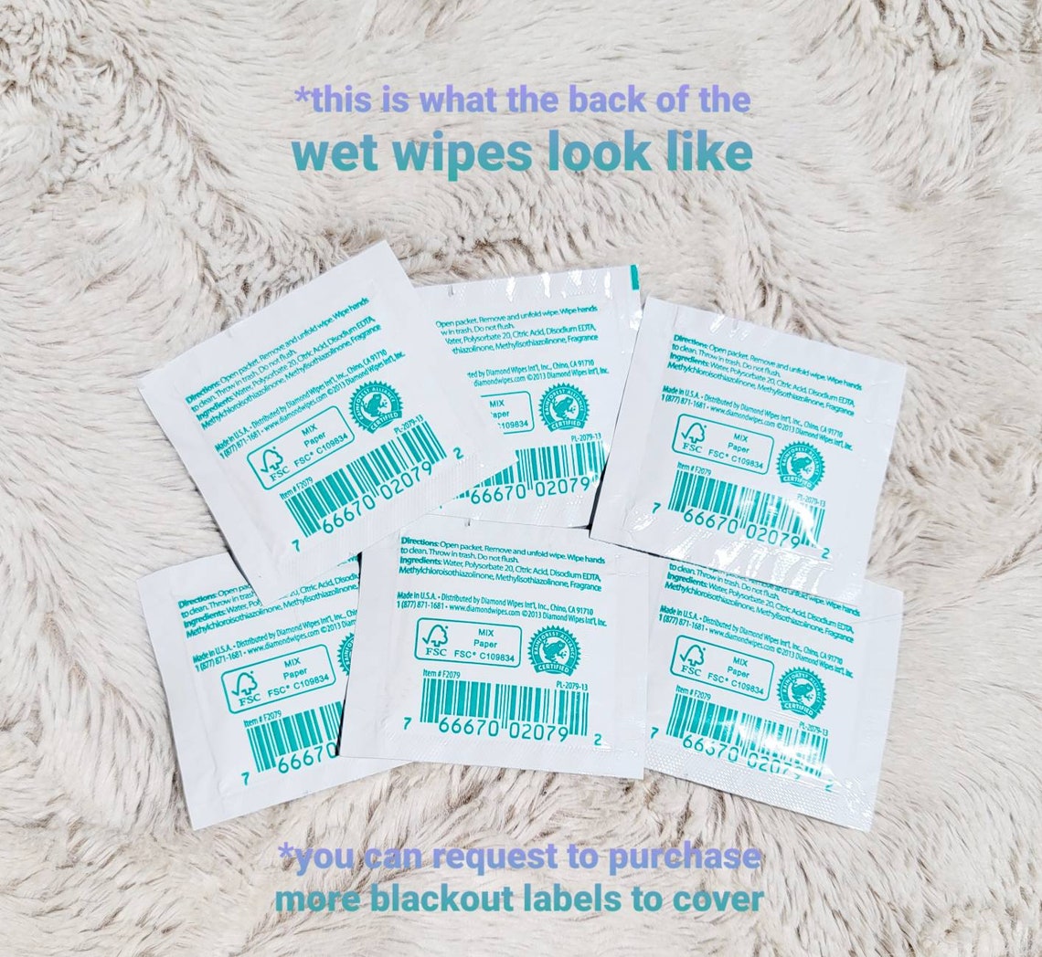 Wedding Hand Wipe Favor Custom Wet Wipes Wet Wipes Wedding - Etsy